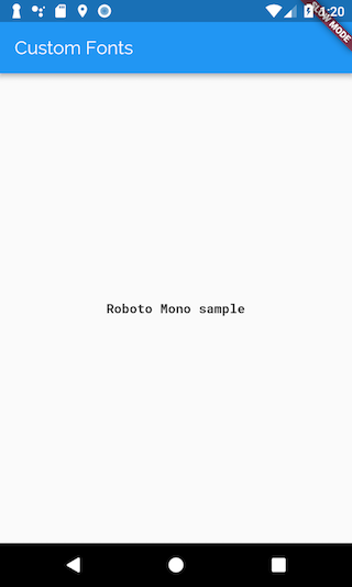 Use A Custom Font Flutter